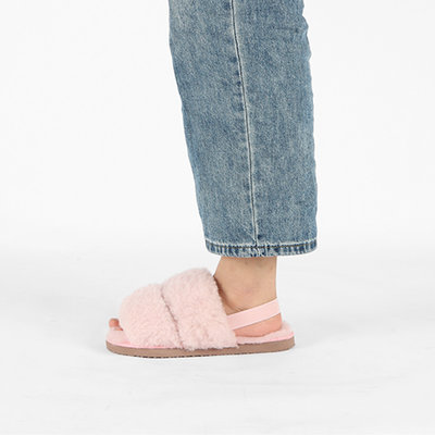 Custom Women Soft Fuzzy Open Toe House Shoes Imitation wool Warm Comfy Slip-on Breathable Slippers luxury fur slippers
