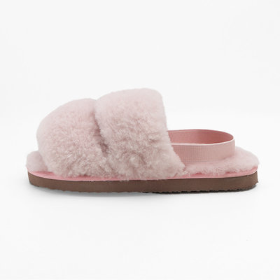 Custom Women Soft Fuzzy Open Toe House Shoes Imitation wool Warm Comfy Slip-on Breathable Slippers luxury fur slippers
