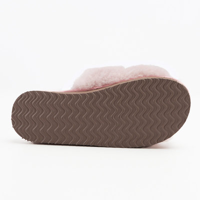 Custom Women Soft Fuzzy Open Toe House Shoes Imitation wool Warm Comfy Slip-on Breathable Slippers luxury fur slippers