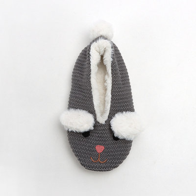 2021 custom Children Knitted Animal fluffy Slippers Cute kids Indoor home Slipper Winter Warm house shoes