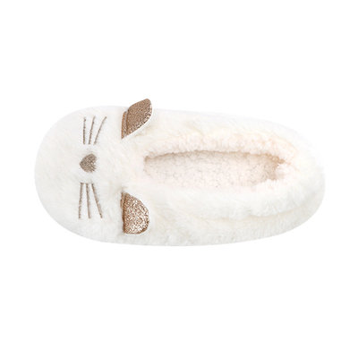 2021 Cute 3D Cat Warm Fuzzy Slippers Women Kawaii white Fluffy home Slippers ladies Rabbit hair house Shoes