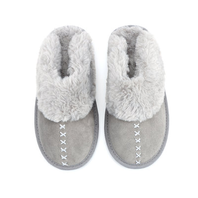 Comfy Faux Fur Women House winter Slipper Memory Foam Slip On Anti-Skid Sole
