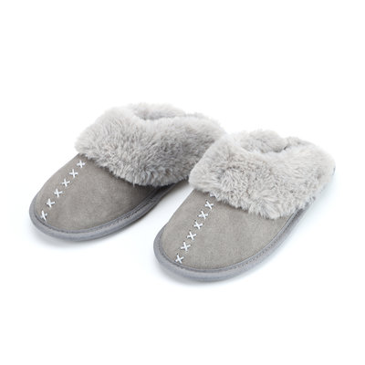 Comfy Faux Fur Women House winter Slipper Memory Foam Slip On Anti-Skid Sole