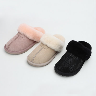 Fluffy Rabbit hair Home Slippers Women Comfort Furry Flat Female solid color Slippers ladies bedroom house shoes