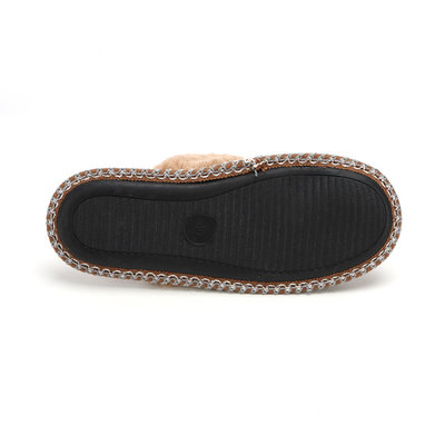 winter Warm Plush House Indoor Outdoor slippers Memory Foam Fluffy Rabbit hair Women's Slippers With TPR Sole