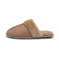 winter Warm Plush House Indoor Outdoor slippers Memory Foam Fluffy Rabbit hair Women's Slippers With TPR Sole