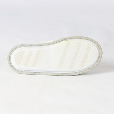 Women cozy memory foam slippers fashion bowknot Iron silver velvet house slipper for indoor or outdoor with anti slip flat sole