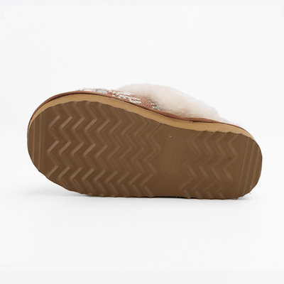 2021 New Trend Fashion children home bedroom slippers Winter  Wool house shoes For Kids luxury fur slippers