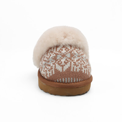 2021 New Trend Fashion children home bedroom slippers Winter  Wool house shoes For Kids luxury fur slippers