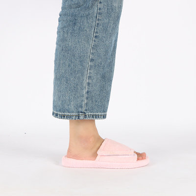 Factory price Cheap Women Coral fleece home Indoor Slippers Pure Color Open Toe Candy Color Flat house shoes