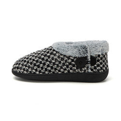 Women winter knitted home boots slippers house indoor  shoes  plush lining TPR sole