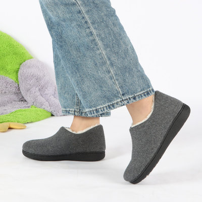 women Tweed Memory Foam Winter Slippers Slip-on House Shoes solid color Indoor Outdoor floor slippers