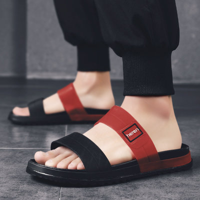 Beach shoes 2022 summer new male non-slip flat sandals Men waterproof outdoor soft sole slippers light