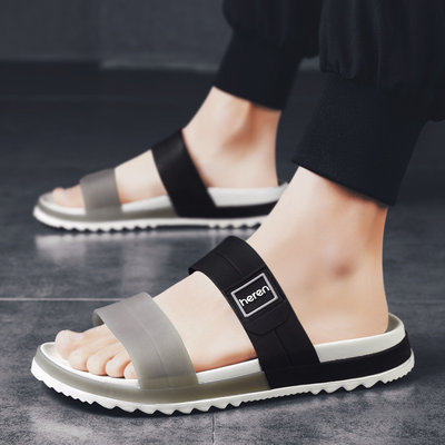 Beach shoes 2022 summer new male non-slip flat sandals Men waterproof outdoor soft sole slippers light