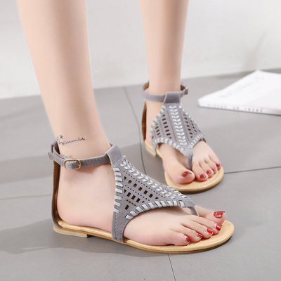 Slippers wholesale lady flip flops 2022 new summer non-slip flat sandals woven upper light women shoes