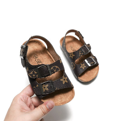 New products children cork summer sandals women hot sale beach casual shoes soft sole flowers slippers baby boy shoes