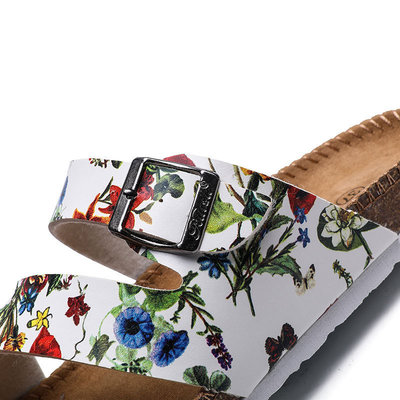 Women Comfortable Ladies Sandals Flat PU  Ladies Fancy Cork Ladies Sandals