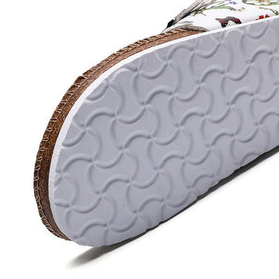 Women Comfortable Ladies Sandals Flat PU  Ladies Fancy Cork Ladies Sandals