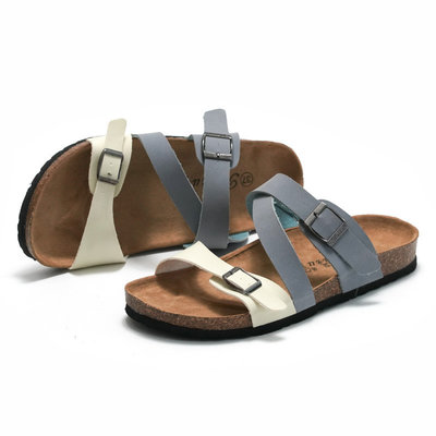 2022 spring ladies cork slippers fashion men beach casual shoes breathable non-slip summer sandals women