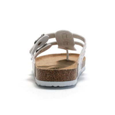 Fashion Broken Flowers Ladies Cork Summer Sandals  Beach Casual Shoes Non Slip