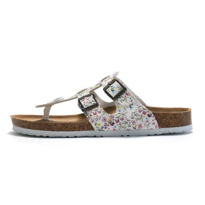 Fashion Broken Flowers Ladies Cork Summer Sandals  Beach Casual Shoes Non Slip