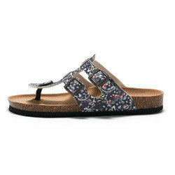 Fashion Broken Flowers Ladies Cork Summer Sandals  Beach Casual Shoes Non Slip