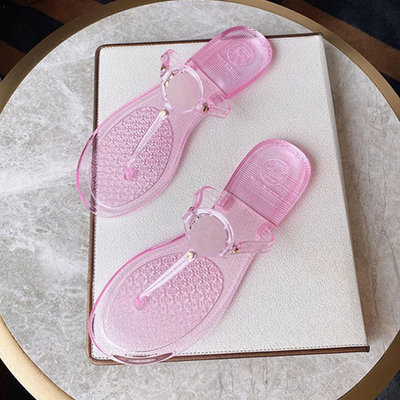 2022 New Style Jelly Slippers Summer Sandals Women Latest Lady Footwear outdoor beach Flip Flops wholesale
