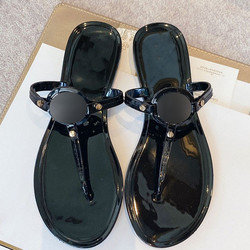 2022 New Style Jelly Slippers Summer Sandals Women Latest Lady Footwear outdoor beach Flip Flops wholesale