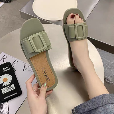 New design 2022 summer sandals women fashion open toe outdoor casual shoes soft sole flat slide slippers