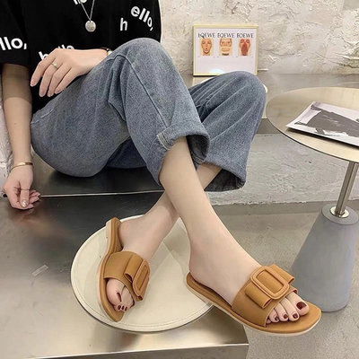 New design 2022 summer sandals women fashion open toe outdoor casual shoes soft sole flat slide slippers