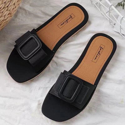 New design 2022 summer sandals women fashion open toe outdoor casual shoes soft sole flat slide slippers