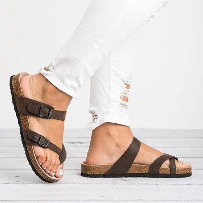 Wholesale Fashion Summer Sandals women New Design Flat Casual Shoes footwear solid color flip-flops slippers in stock