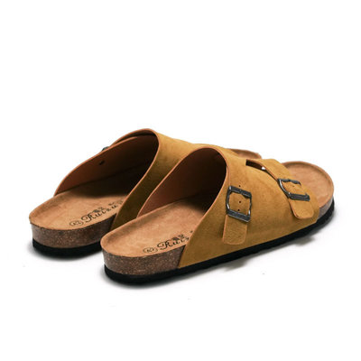 Summer Style couple beach Sandals fashion Cork Slippers solid color Flat Flip Flop for Women And Men wholesale leather shoes