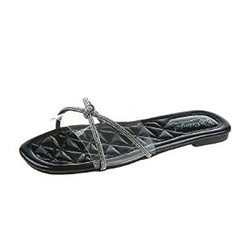 New fashion wholesale Transparent diamond sandals high quality wedge casual outdoor shoes women slippers in summer