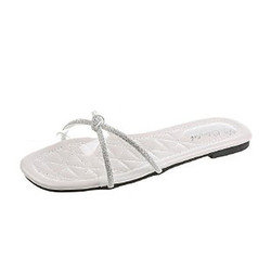 New fashion wholesale Transparent diamond sandals high quality wedge casual outdoor shoes women slippers in summer