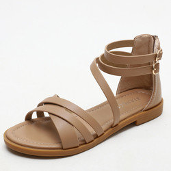 Slide sandals wholesale 2022 new style solid color Wedge heel non-slip female slippers for women and ladies leather shoes