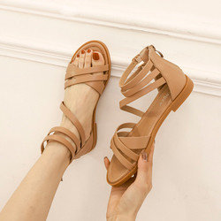 Slide sandals wholesale 2022 new style solid color Wedge heel non-slip female slippers for women and ladies leather shoes