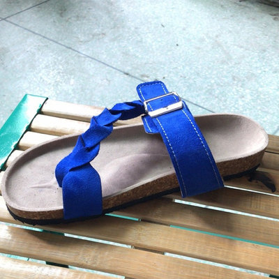 Factory supply New Style Slippers Pu Leather Buckle wholesale Cork women flat sandals with High quality eva rubber sole
