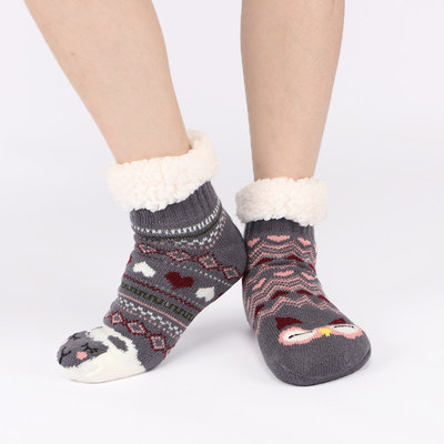 Wholesale High Quality Low Moq women Home Indoor Thermal Winter Warm Slipper Fluffy Fuzzy Cozy Christmas Sock