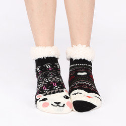 Wholesale High Quality Low Moq women Home Indoor Thermal Winter Warm Slipper Fluffy Fuzzy Cozy Christmas Sock