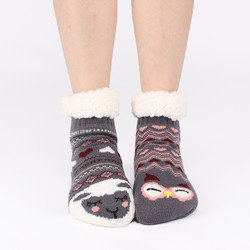 Wholesale High Quality Low Moq women Home Indoor Thermal Winter Warm Slipper Fluffy Fuzzy Cozy Christmas Sock