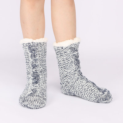 Women's Sequin Knit Slipper Socks Super Soft Warm Fuzzy Sherpa Lined Non Skid Winter home indoor floor Socks