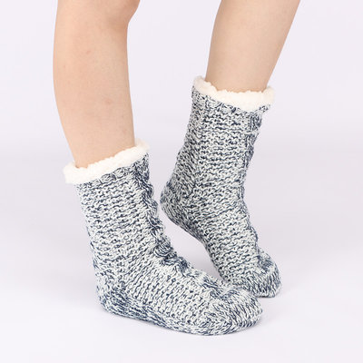 Women's Sequin Knit Slipper Socks Super Soft Warm Fuzzy Sherpa Lined Non Skid Winter home indoor floor Socks