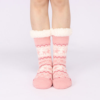 hot sale new popular  women thick warm thermal winter anti slip home slippers floor christmas socks in stock