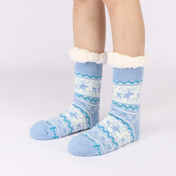 hot sale new popular  women thick warm thermal winter anti slip home slippers floor christmas socks in stock