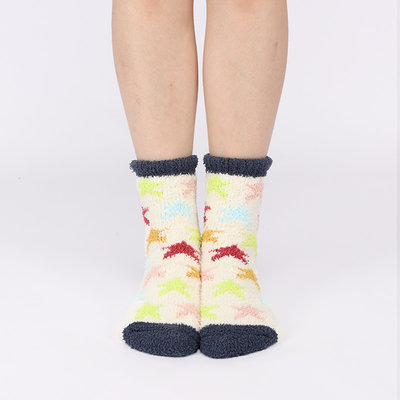new  Custom cheap Colorful girl's Cartoon Pattern Stars slipper socks Women soft Candy Color Ankle Socks