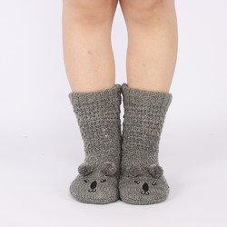 wholesale 3D animal design indoor warm soft fuzzy sleep socks women cozy winter slippers sock with fashion pattern