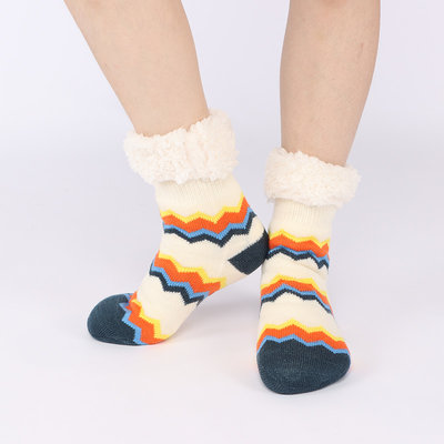 Wholesale women Cheap Fuzzy short Slipper Socks Adult Cute Custom Winter house Indoor Floor Anti Slip designer socks