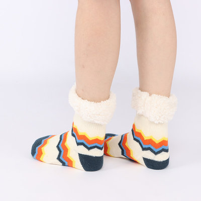 Wholesale women Cheap Fuzzy short Slipper Socks Adult Cute Custom Winter house Indoor Floor Anti Slip designer socks