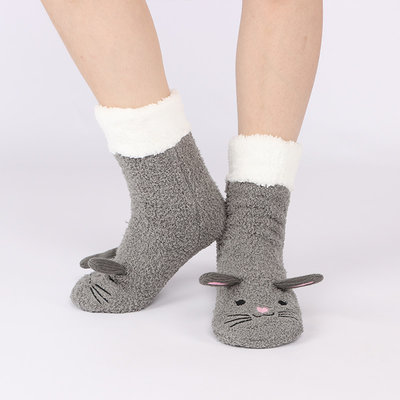 Ladies Super Soft Warm Cute Animal Home Socks Fleece Lined Knitted Sock Winter Thermal Fuzzy slipper Socks